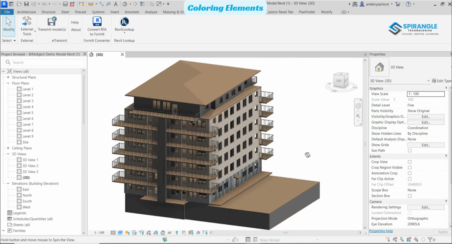 Coloring Elements in Revit - Spirangle Technologies