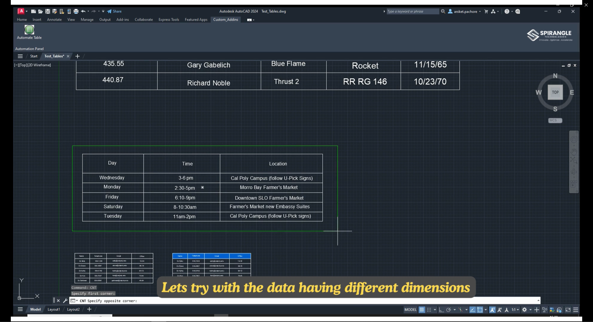 AutoCAD Smart Table Converter - Spirangle Technologies